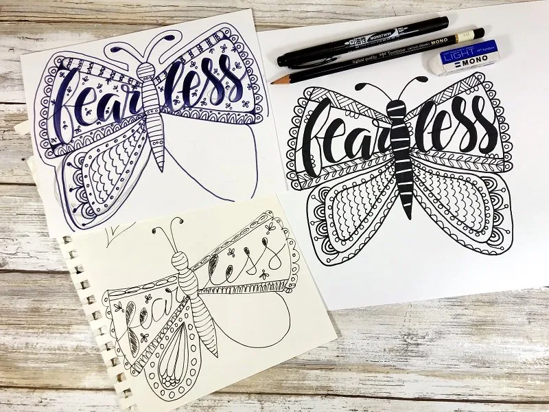 Fearless My Word for 2020 and a Butterfly Printable