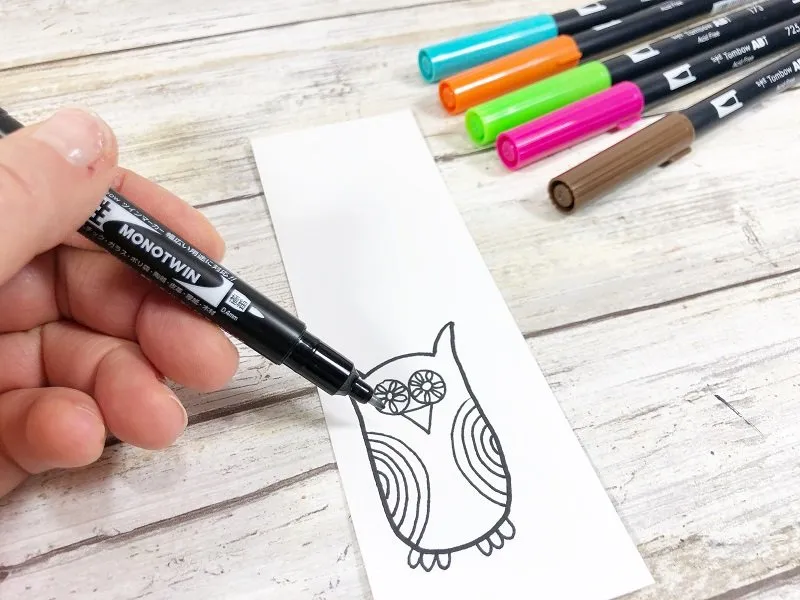 How to Doodle FREE Printable Owl Bookmarks