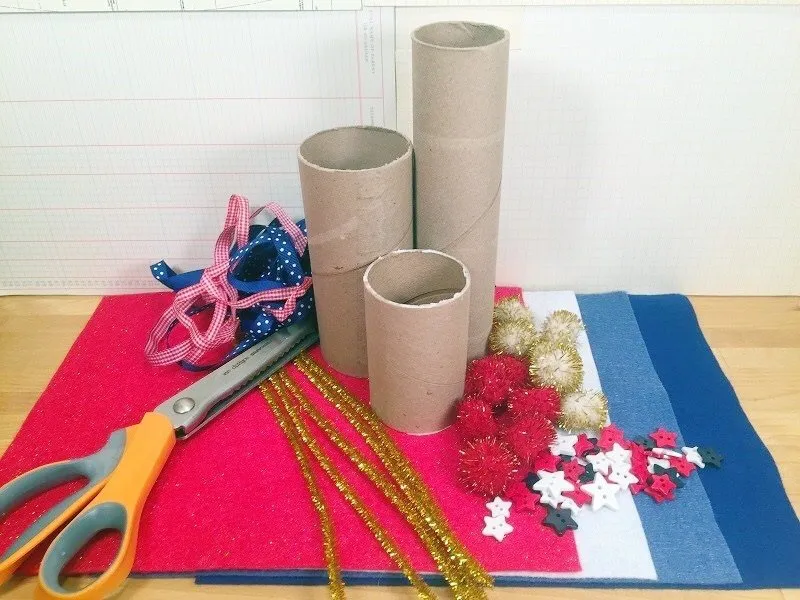 Felt Fire Cracker Centerpiece for the Fourth of July