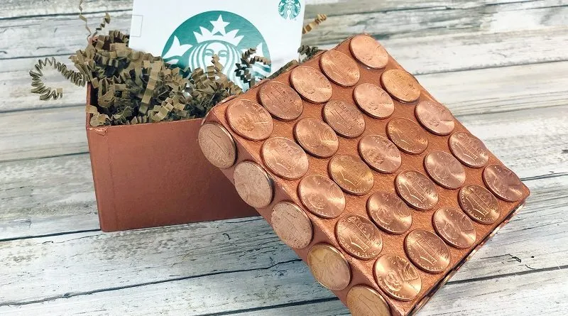 The Easiest Recycled Penny Gift Box a 30 Minute DIY