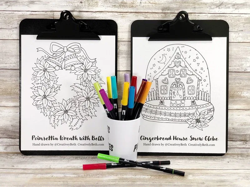 Free Hand-Drawn Christmas Coloring Pages to Print