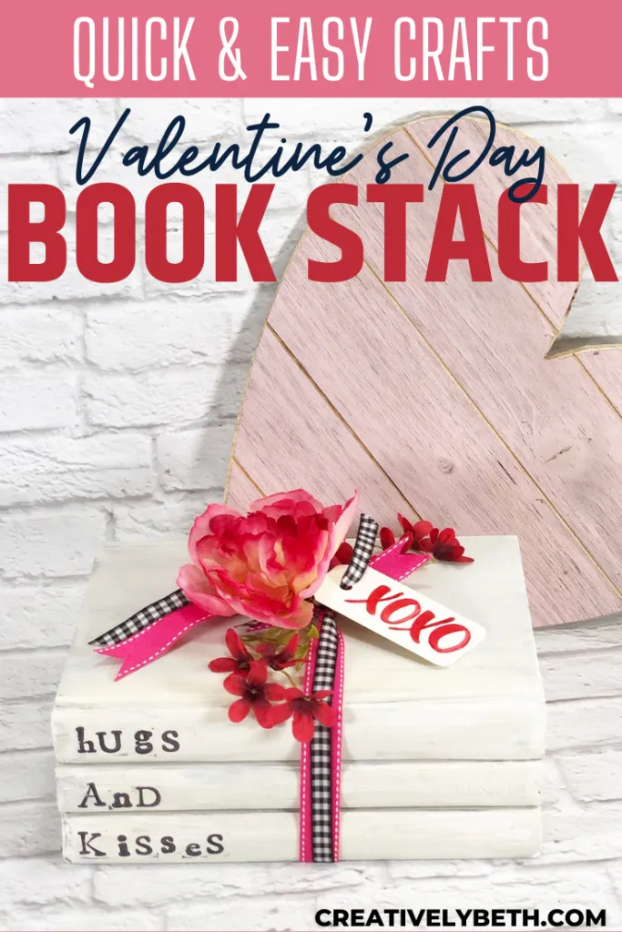 Valentine's Day Book Stack a Dollar Tree DIY