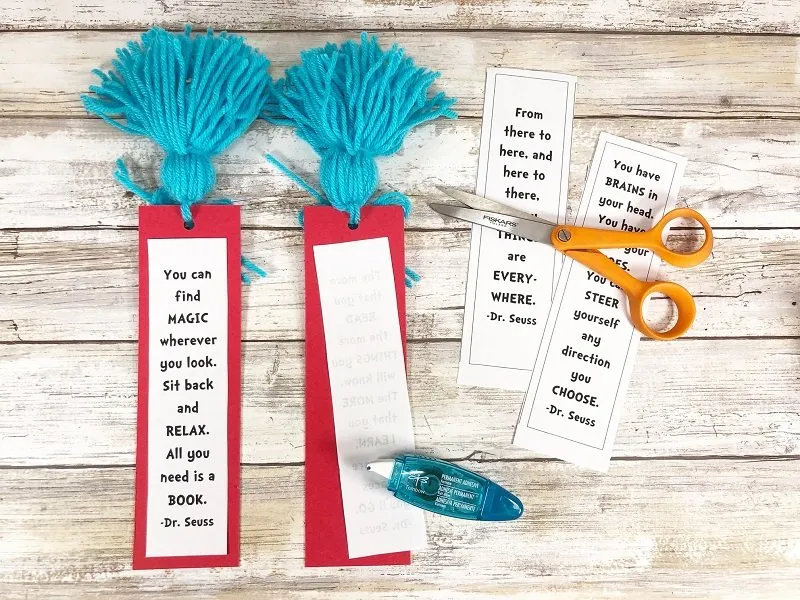 Dr. Seuss Quote Printable Bookmarks with a FREE Download