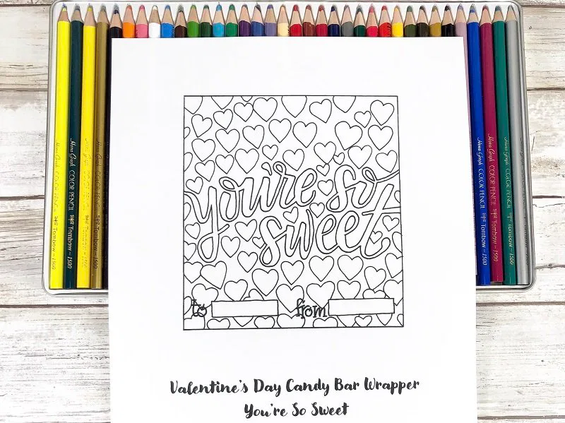 Free Printable Candy Bar Wrappers for Valentine's Day