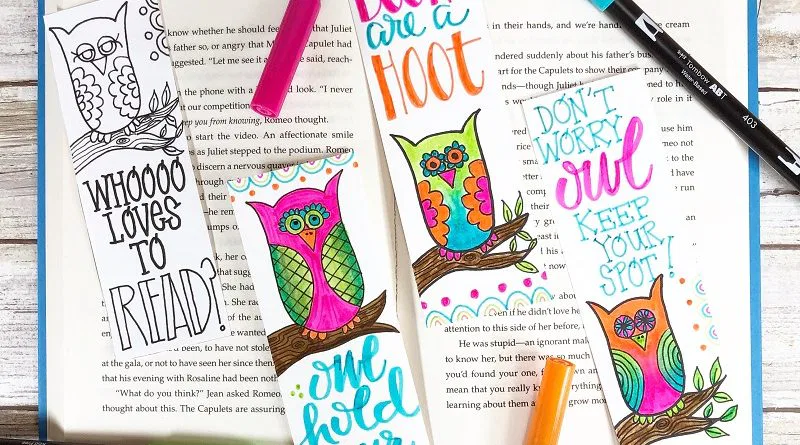 How to Doodle FREE Printable Owl Bookmarks