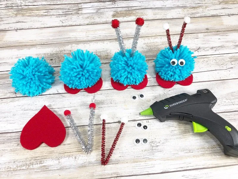 Pom Pom Love Bug Craft Thing 1 and Thing 2