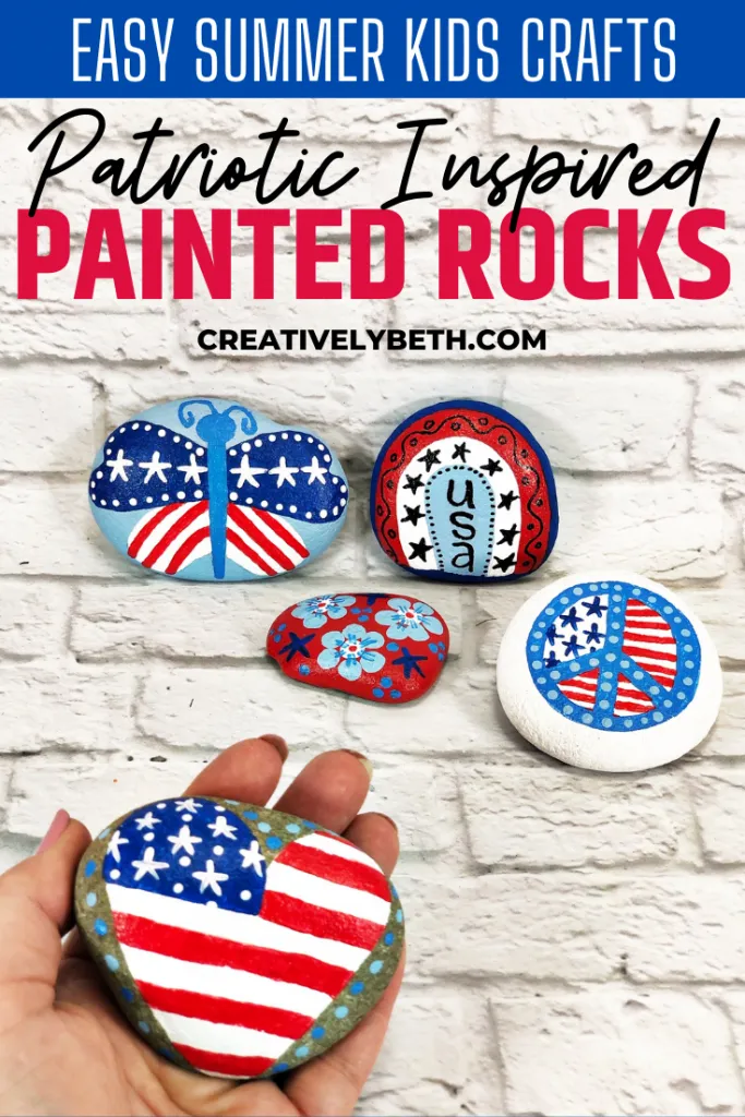 Patriotic Painted Rocks to Celebrate America