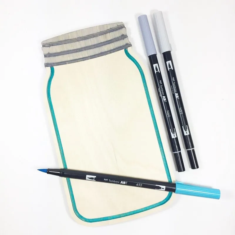 Wooden Mason Jar Sign with a Hand Lettered Message