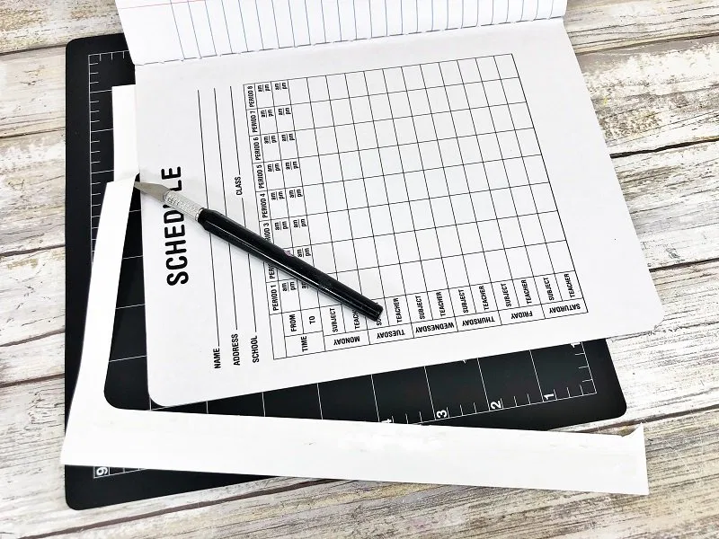 Back-to-School Notebook Cover Free Printable to Color