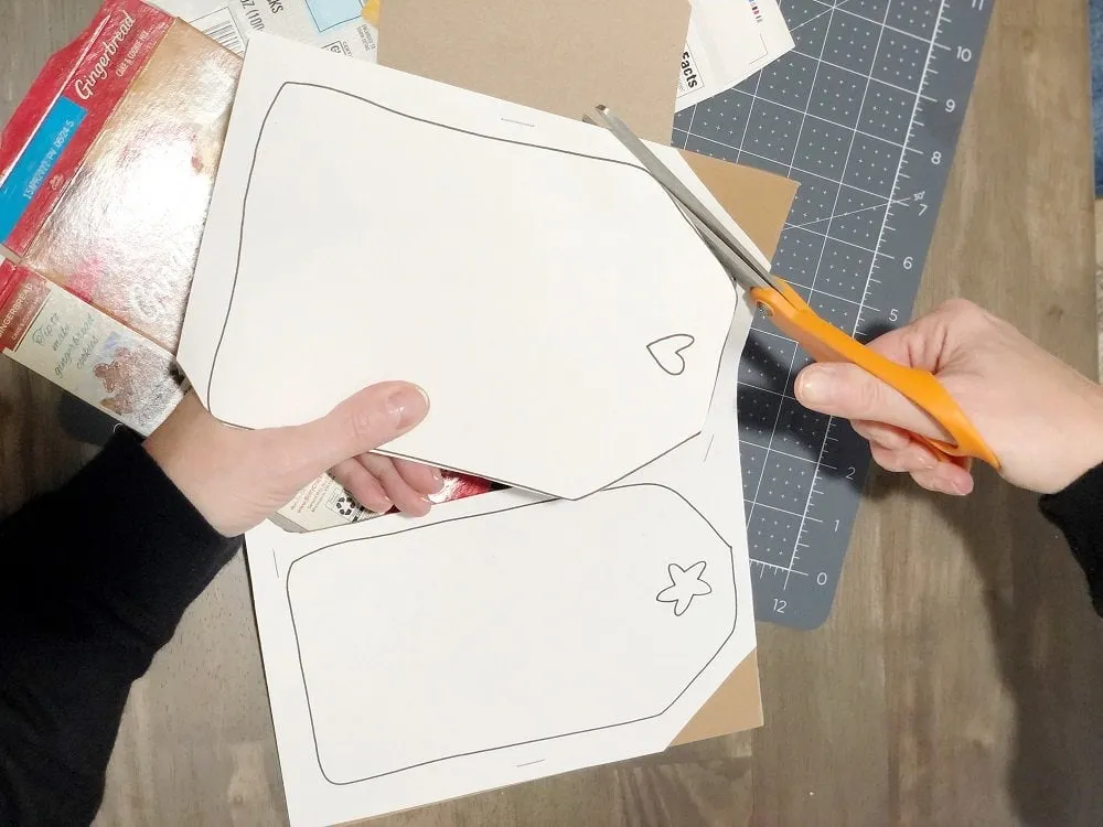 Recycled Cardboard Scrap Tags for the Holidays