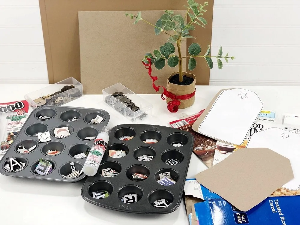 Recycled Cardboard Scrap Tags for the Holidays