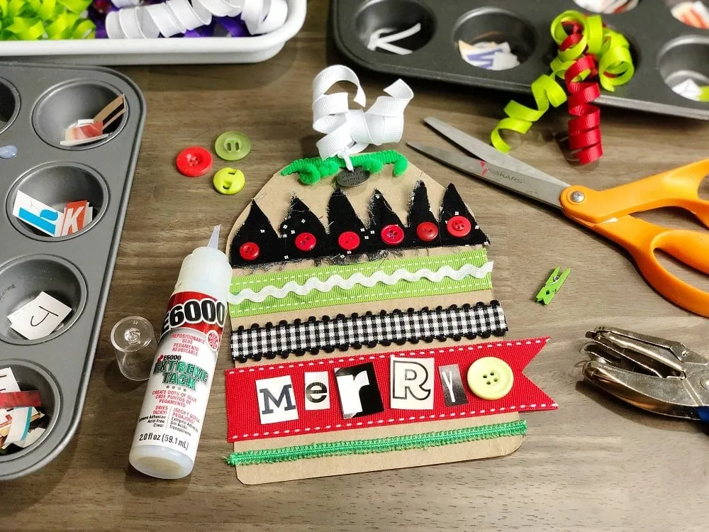 Recycled Cardboard Scrap Tags for the Holidays