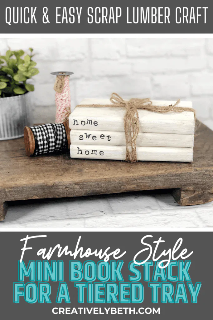DIY Mini Book Stack for Tiered Tray Decor