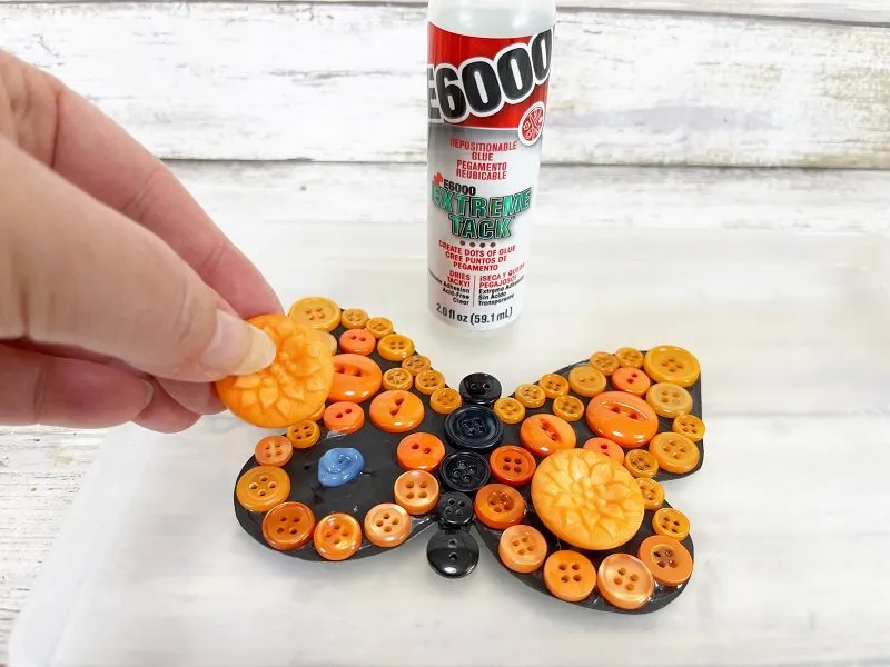 Butterfly Button Art with Free Printable