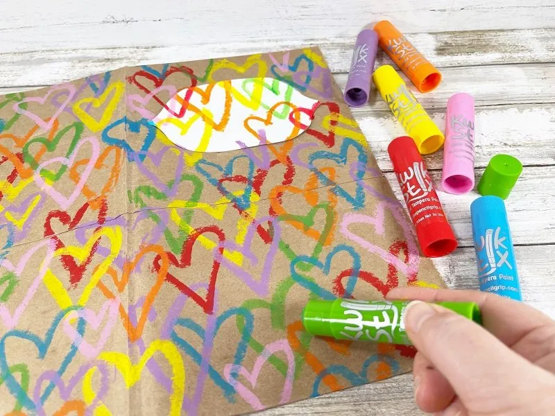 Recycled Paper Bag Notebook Covers with Kwik Stix