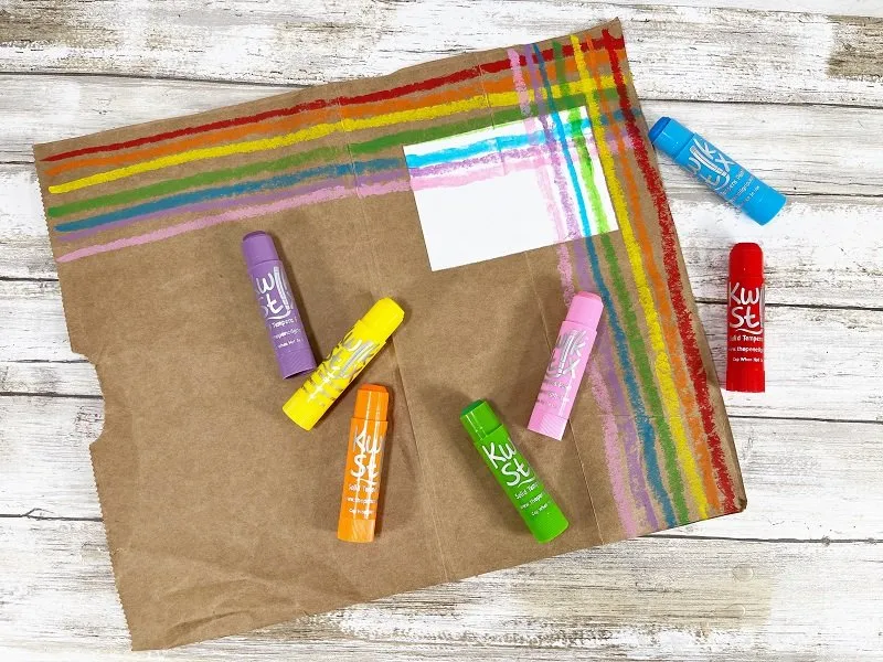 Recycled Paper Bag Notebook Covers with Kwik Stix