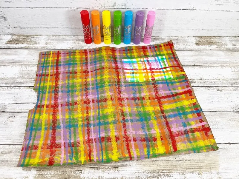 Recycled Paper Bag Notebook Covers with Kwik Stix