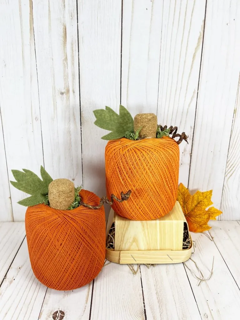 Upcycled Crochet Thread Ball Pumpkins DIY for Fall