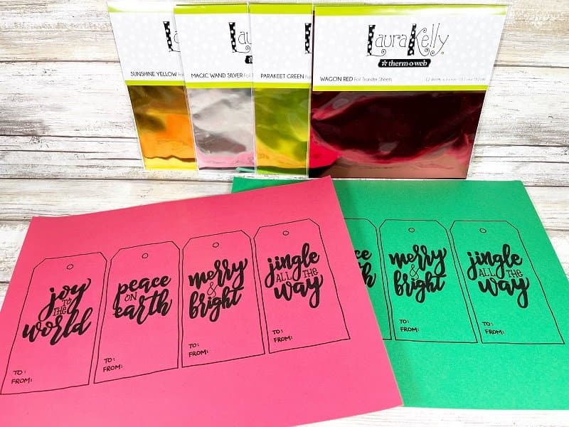 Free Printable Holiday Gift Tags to Foil with Therm-O-Web