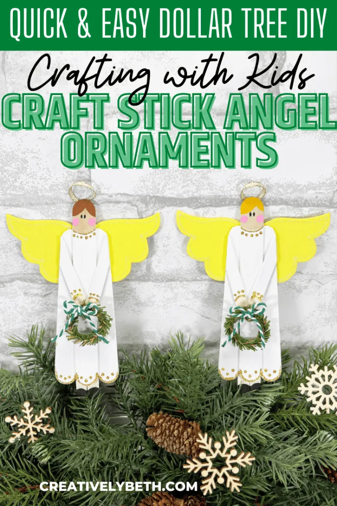 Dollar Tree Christmas Craft Stick Angels