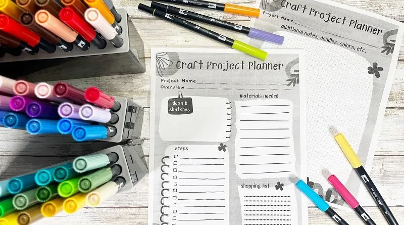 Free Printable Craft Project Planner