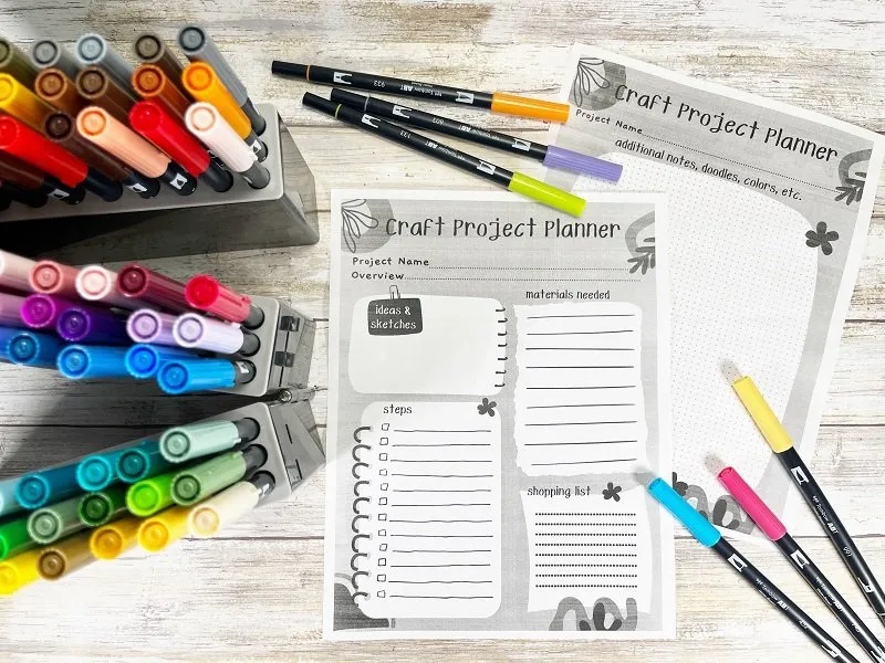Free Printable Craft Project Planner