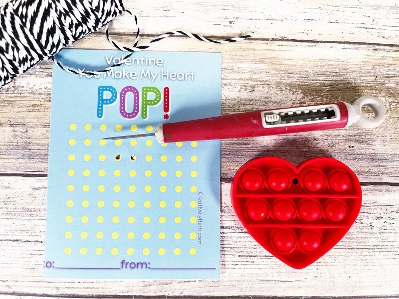 Free Printable Pop It Valentine Cards (8 Colorful Versions)