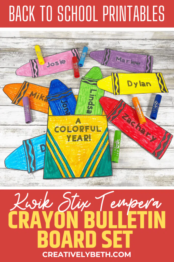 Crayon Bulletin Board Set Free Printables