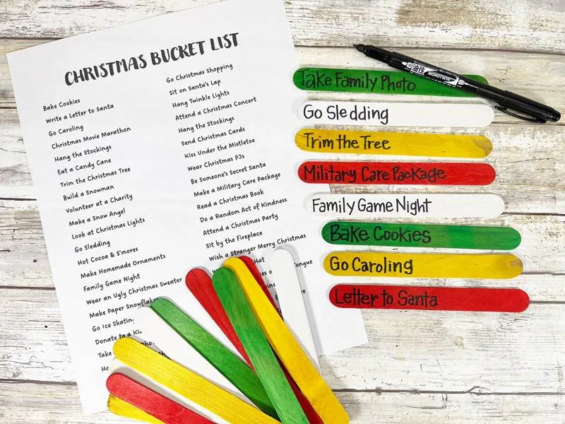 Dollar Tree Christmas Bucket List