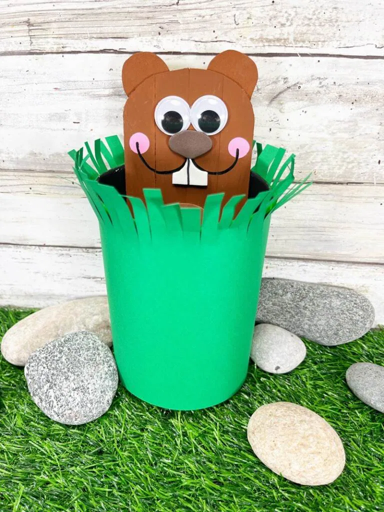 Dollar Tree Groundhog Craft