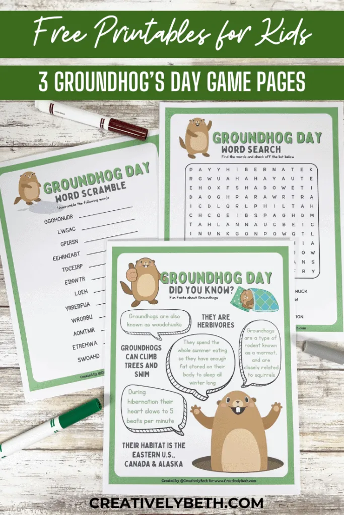 Free Groundhog Day Printables