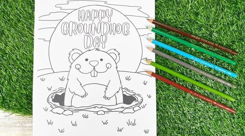 Groundhog Printable Coloring Page