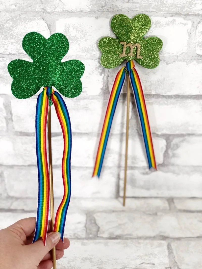 5 Minute Dollar Tree Shamrock Wands