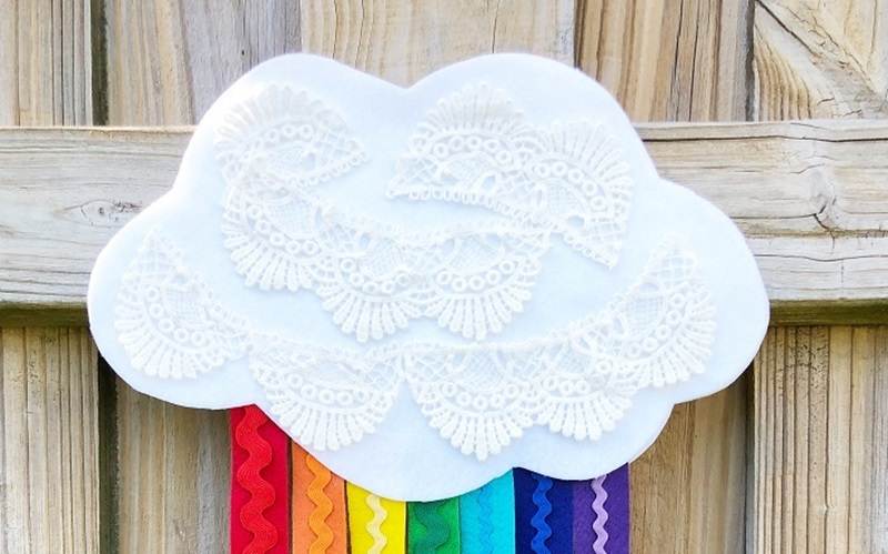 DIY Rainbow Pot of Gold Felt Door Craft Free Patterns