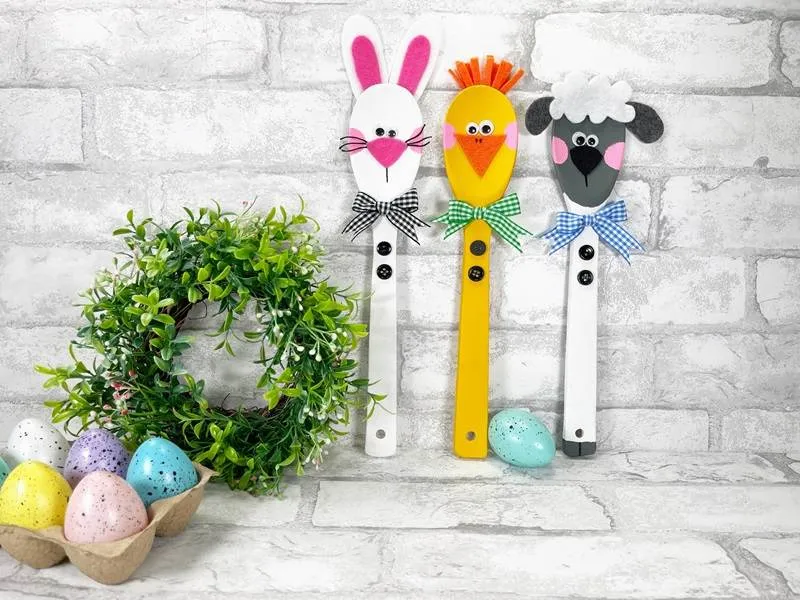 Wooden Spoon Easter Animals