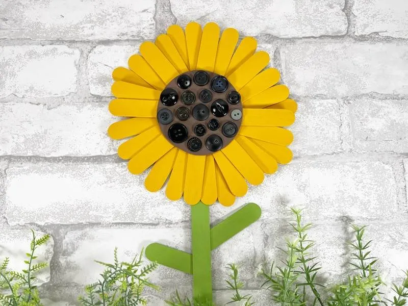 DIY Craft Stick Sunflower