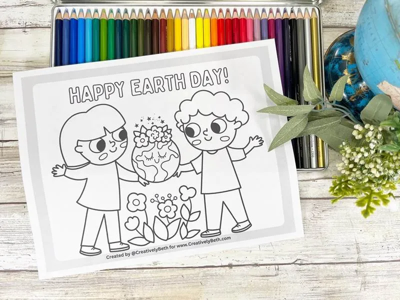 Printable Earth Day Coloring Book