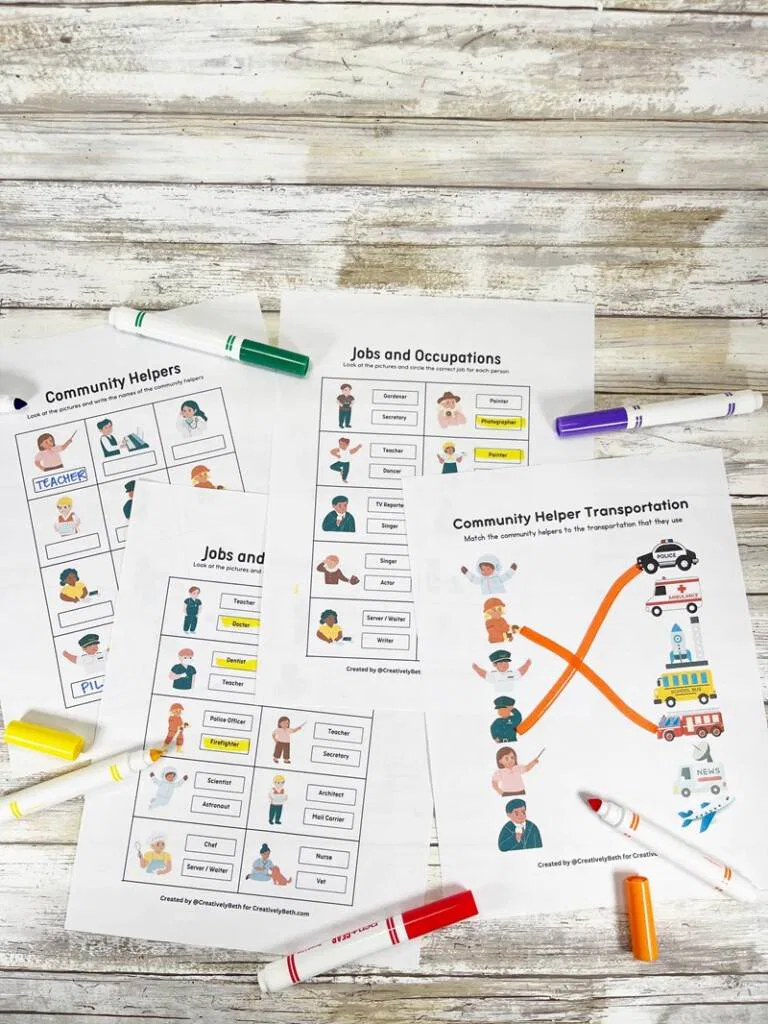 Free Community Helpers Printables