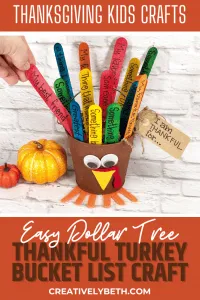DIY Dollar Tree Craft Clothespin Turkey