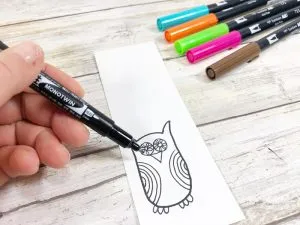 How to Doodle FREE Printable Owl Bookmarks