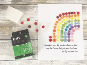 Rainbow Button Art with a Free Printable