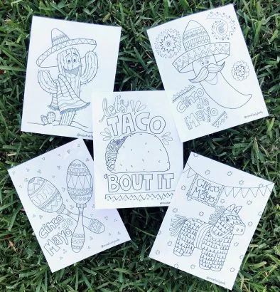 5 Fun Cinco de Mayo Printables FREE Coloring Pages
