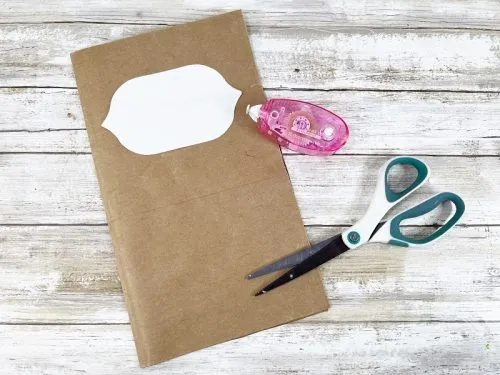 Recycled Paper Bag Notebook Covers with Kwik Stix