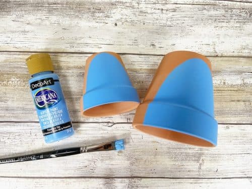 Dollar Tree Clay Pot Sharks Kids Craft