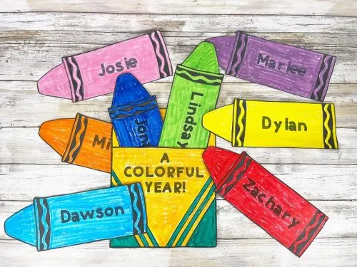Crayon Bulletin Board Set Free Printables