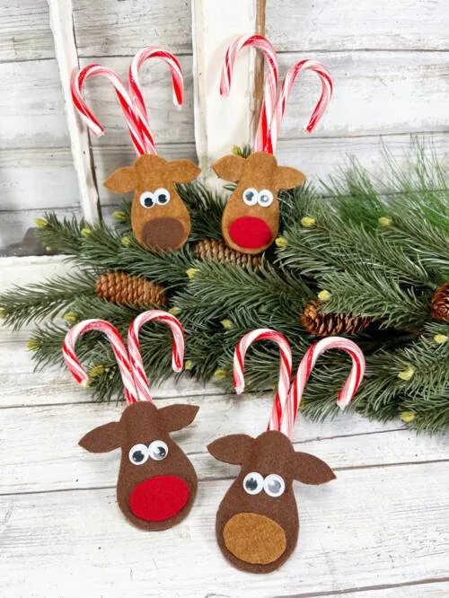 Candy Cane Reindeer Craft