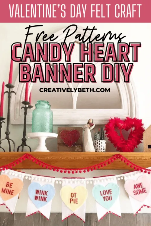 Conversation Candy Heart Banner a Valentine's Day DIY