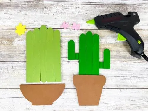 Dollar Tree Craft Stick Cactus Kids Craft