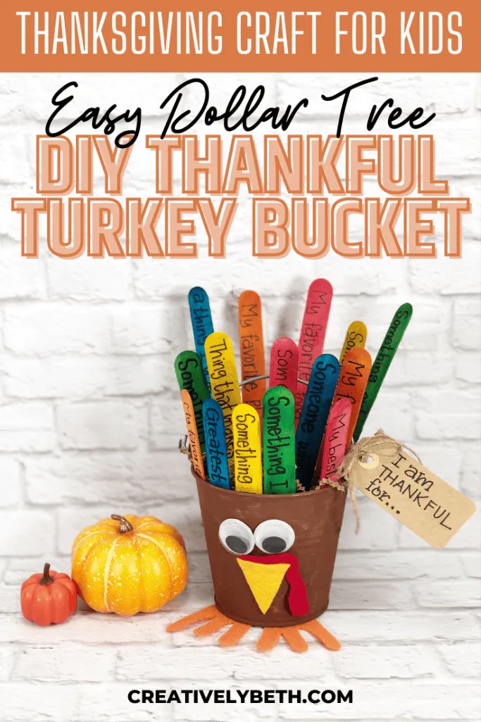 Craft Stick Thankful Bucket Dollar Tree Craft
