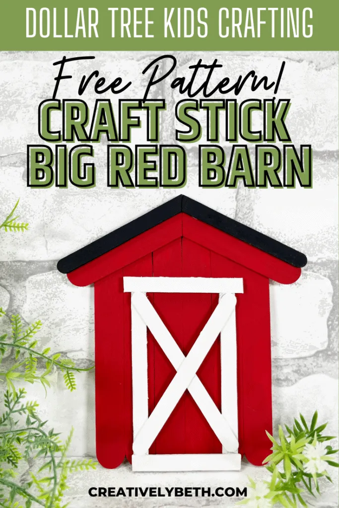 Dollar Tree Craft Stick Barn